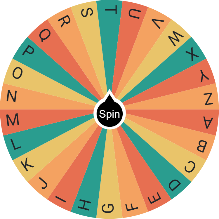 Random Letters A to Z Wheel | SpinDecisions